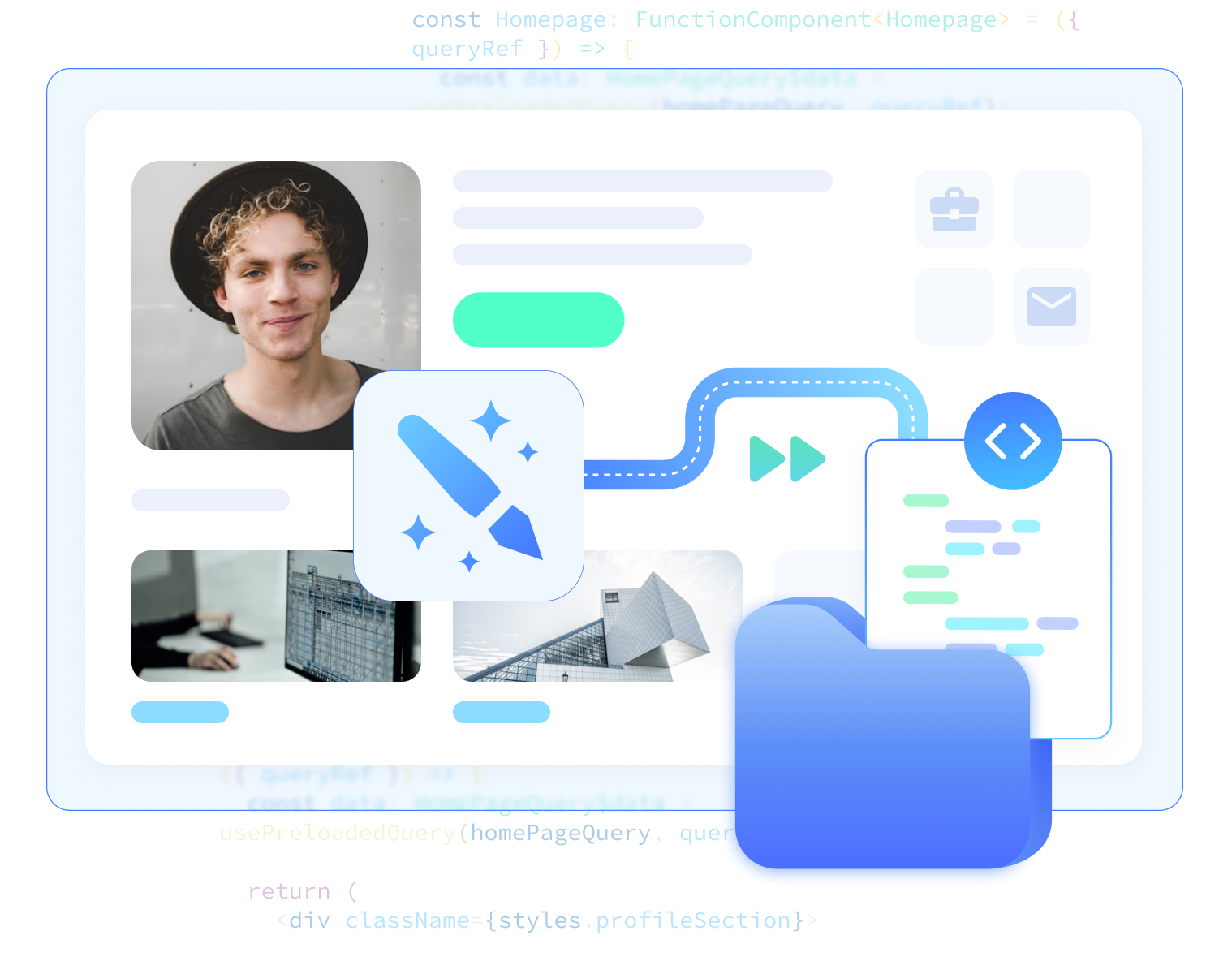 Locofy Low code development hero image
